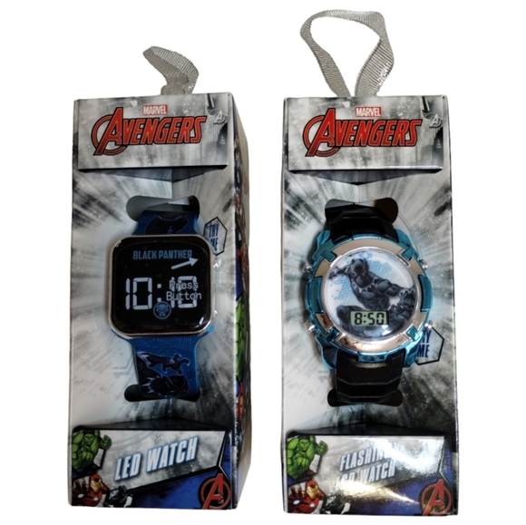 Marvel | Accessories | 2 Marvel Black Panther Advengers Led Watch ...